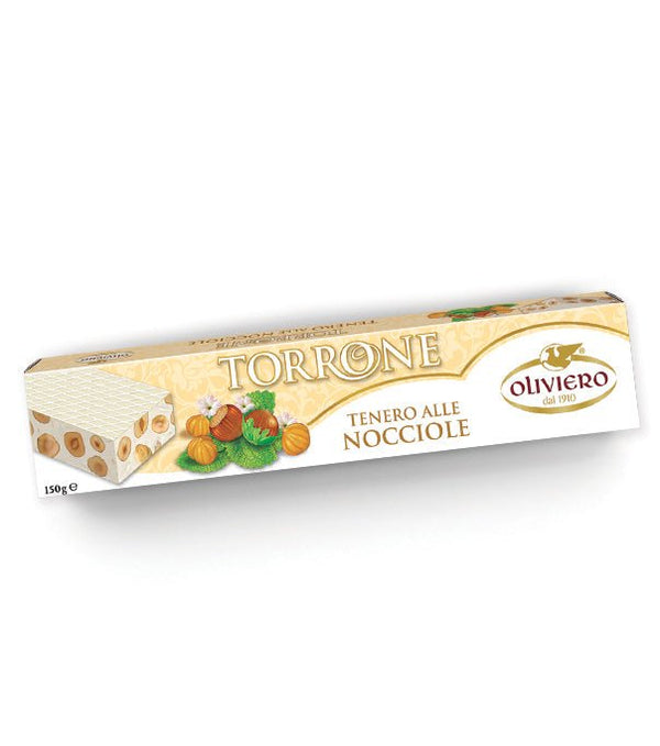 Imported Italian Oliviero Soft Torrone Bar - Hazelnut - Torrone Candy