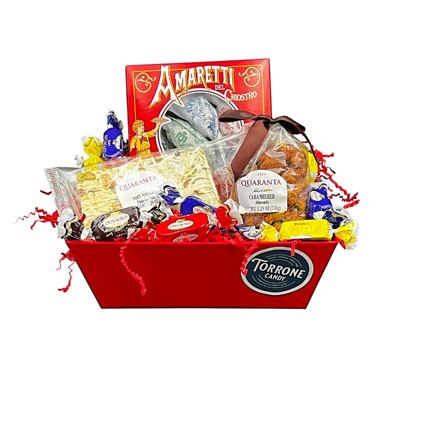 Italian Gift Basket - Torrone - Amaretti - TorroneCandy — Torrone Candy